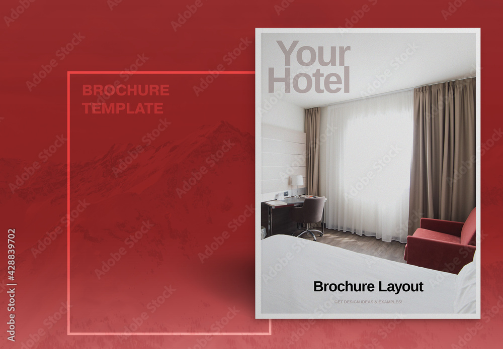 Hotel Brochure Layout Stock テンプレート | Adobe Stock