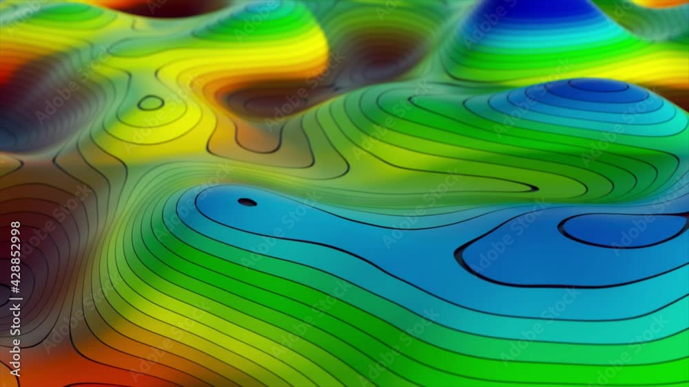Video Stock Abstract background of topographic map concept. Contour map ...