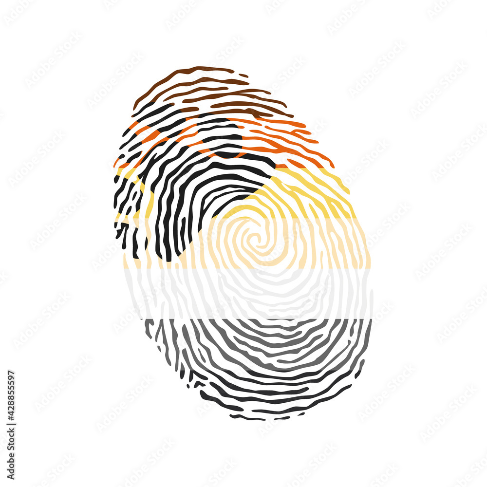 Fingerprint vector colored with the Bear Brotherhood pride flag ...