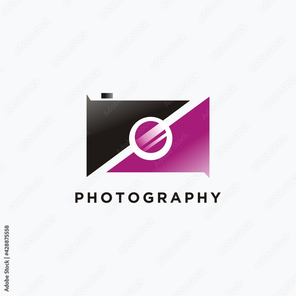 Photography logo simple design concept Stock Vector | Adobe Stock