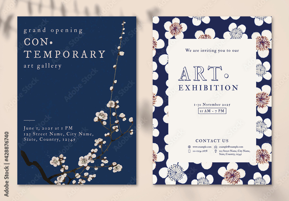 Japanese Style Poster Editable Layout Stock Template | Adobe Stock