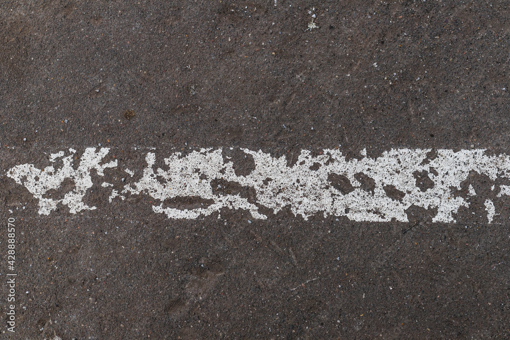Almost erased road markings Background - an acute social problem Stock ...