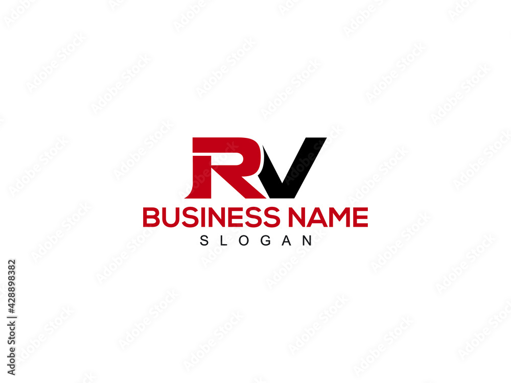 RV Letter Logo, rv logo icon vector for business Stock Vector | Adobe Stock
