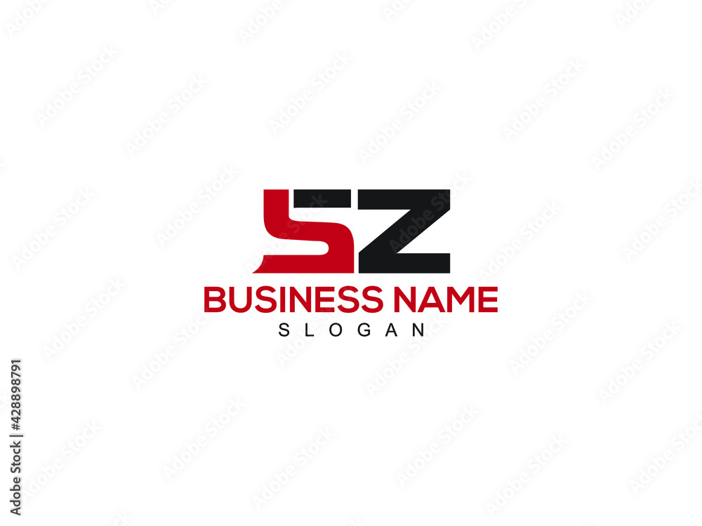 SZ Letter Logo, sz logo image vector for business Stock Vector | Adobe ...