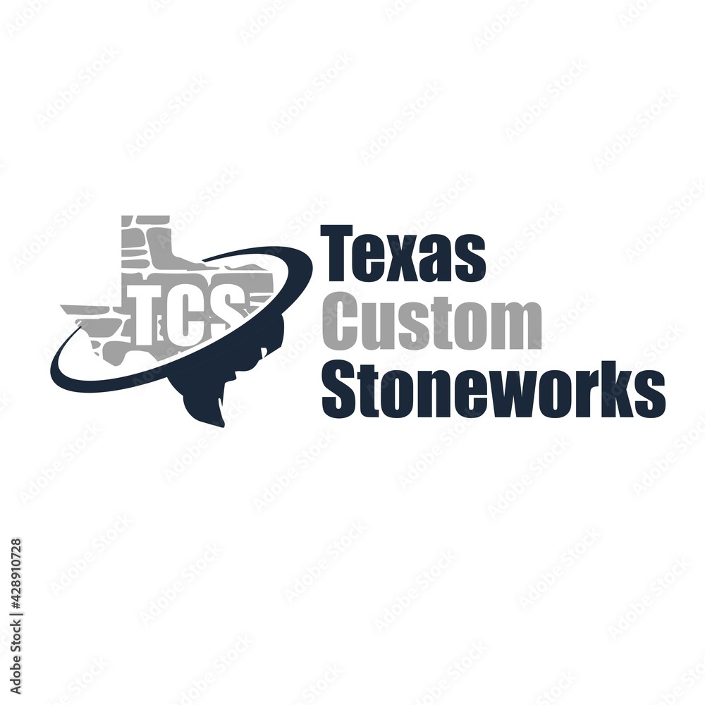 texas stone works logo designs simple modern Stock Vector | Adobe Stock