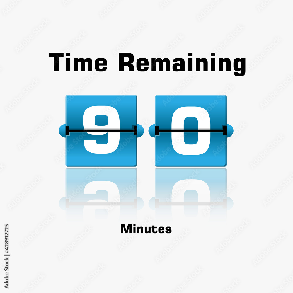 Reverse the clock countdown timer. Vector remaining time count down ...