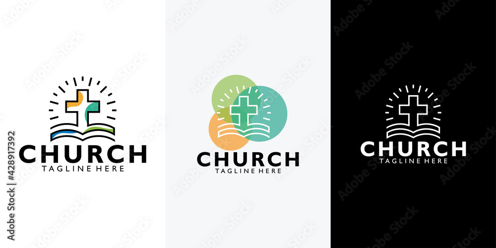 church logo icon vector isolated Stock Vector | Adobe Stock