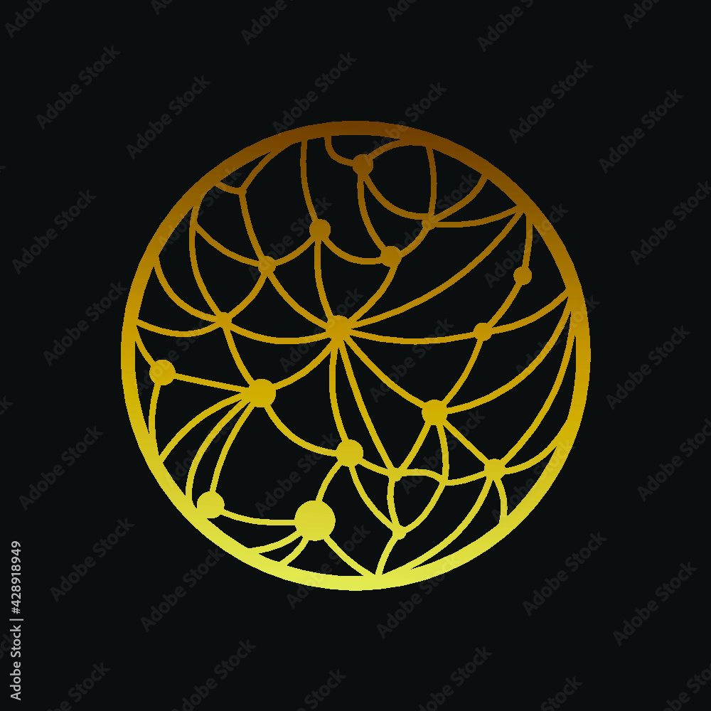 Gold Network logo design for all Stock Vector | Adobe Stock