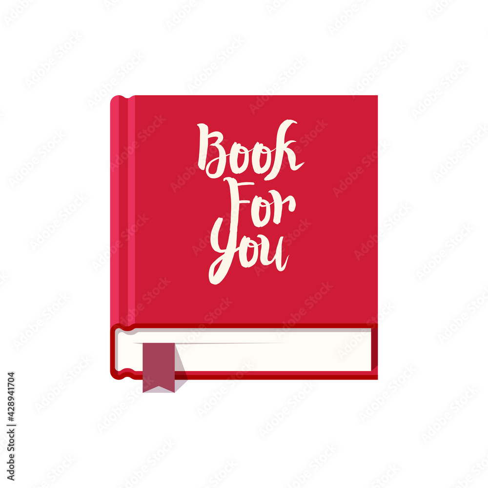 red book icon, flat style vector graphics art illustration, clip art ...