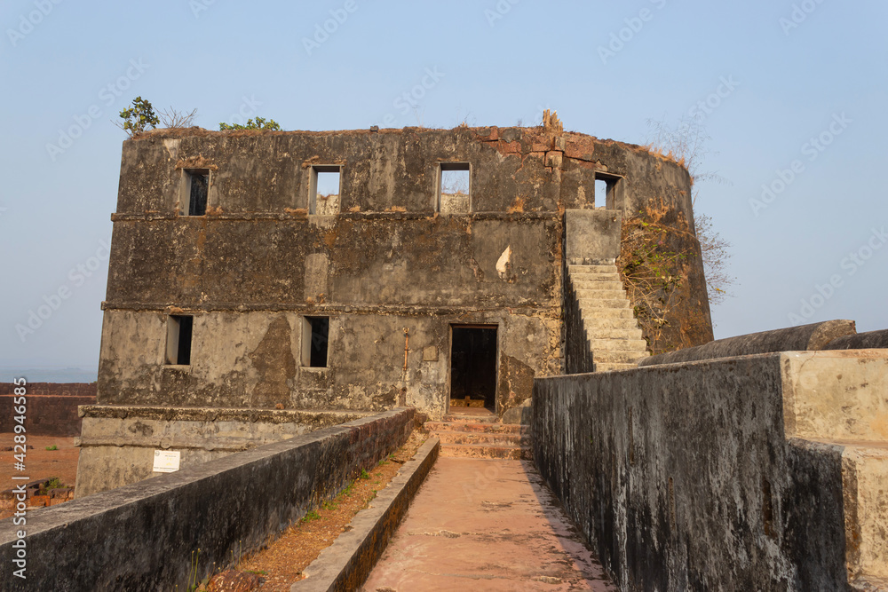 Ruined structures inside Jaigad Fort, Jaigad, Ratnagiri, Maharashtra ...