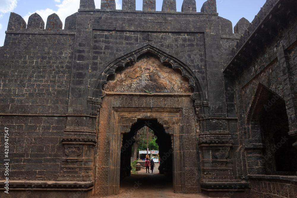 Inside view of Teen Darwaja, Panhala Fort, Kolhapur, Maharashtra, India ...