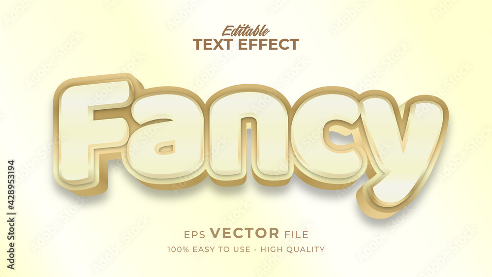 Editable text style effect - fancy comic text style theme Stock Vector ...