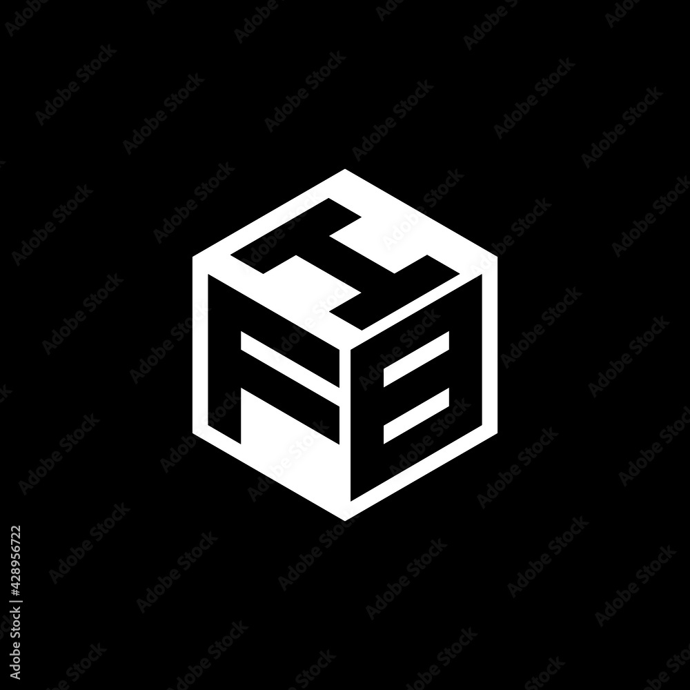 FBI letter logo design with black background in illustrator, vector ...