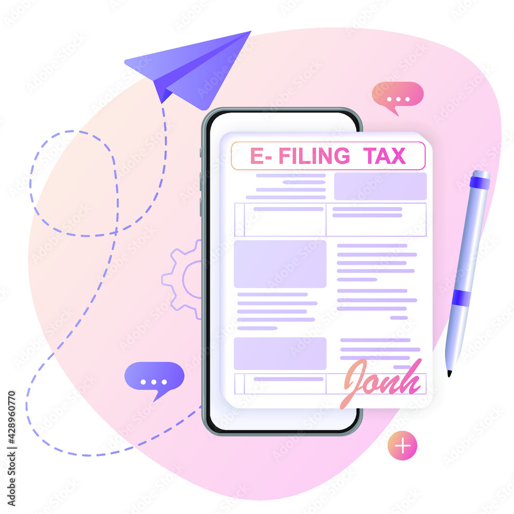 Filing and payment of income tax with online forms. digital tax ...