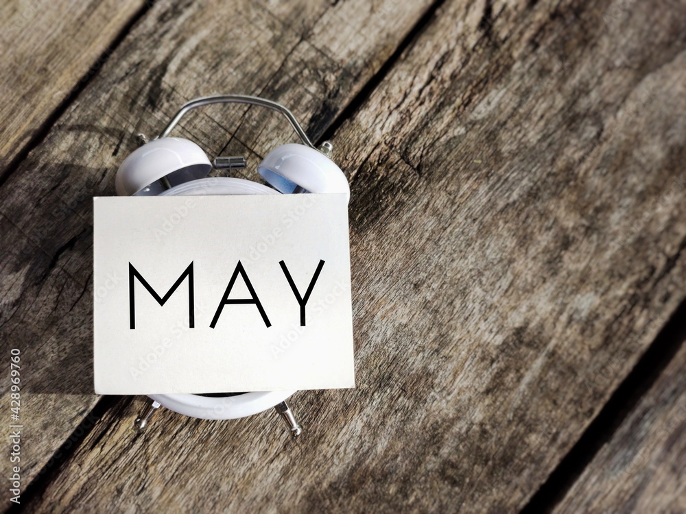 Month of May text background. Stock photo. Stock Photo | Adobe Stock