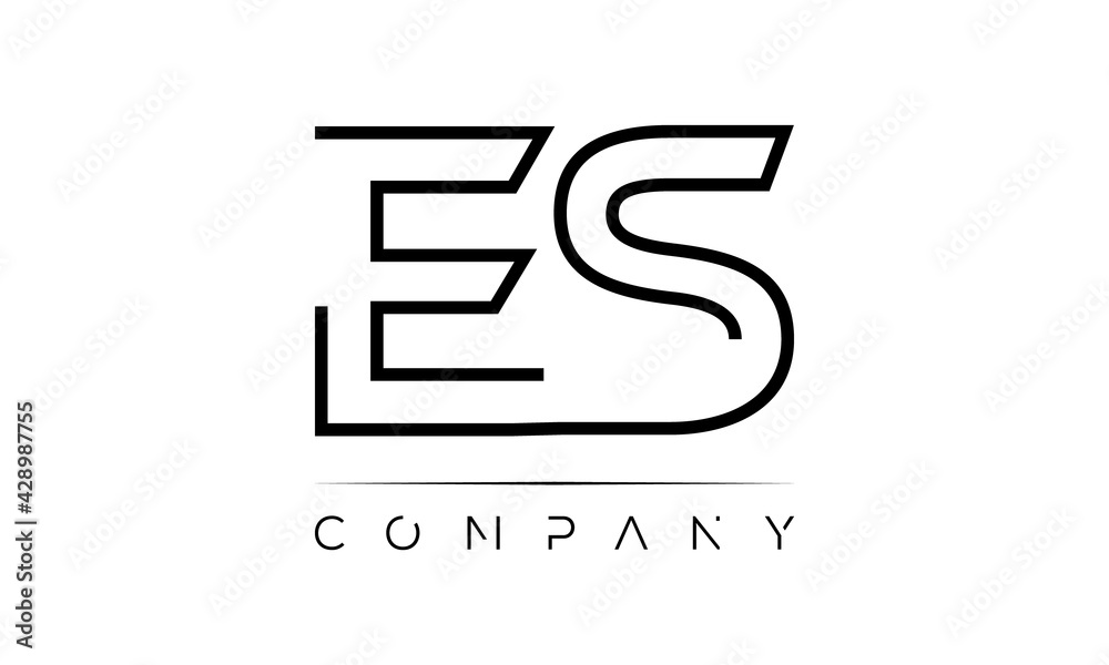 Letter ES creative logo design vector Stock Vector | Adobe Stock