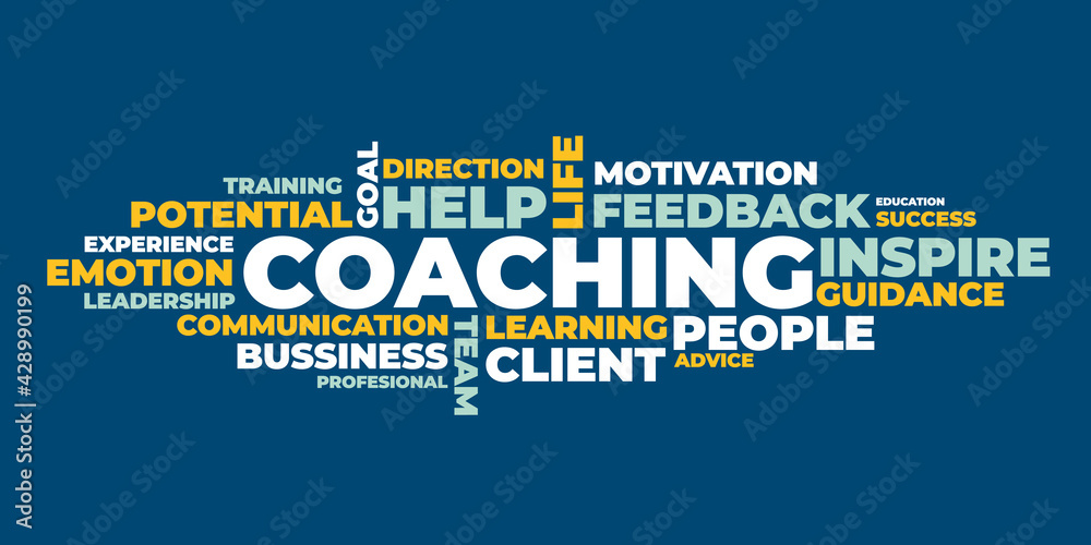 COACHING word cloud concept. Vector illustration Stock Vector | Adobe Stock