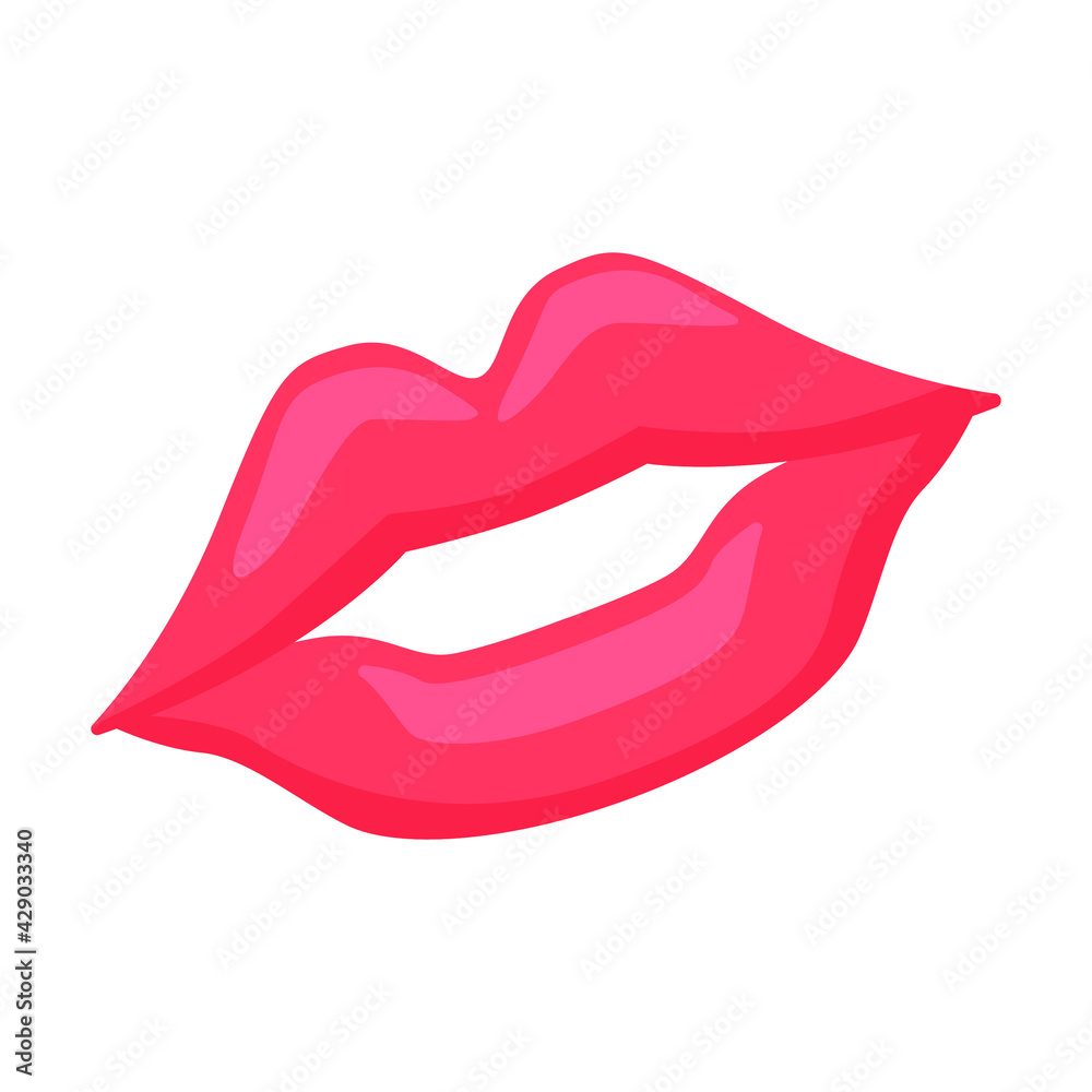 Kiss Mark Emoji Icon Illustration. Kissing Lips Vector Symbol Emoticon ...