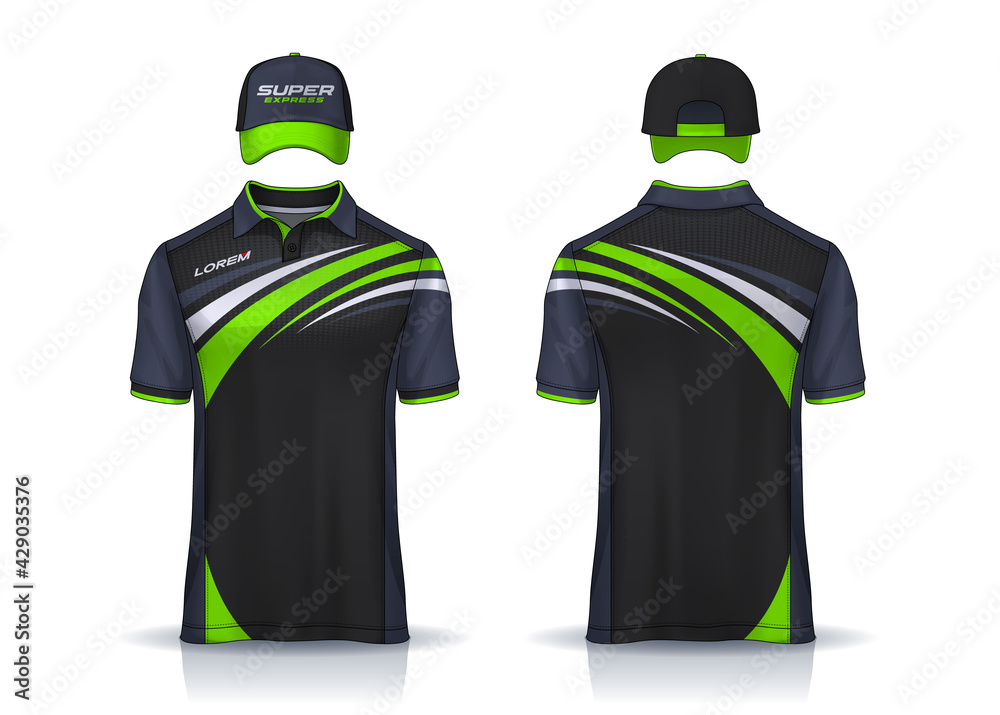 Corporate Work Shirts,t-shirt and cap templates design. uniform for ...