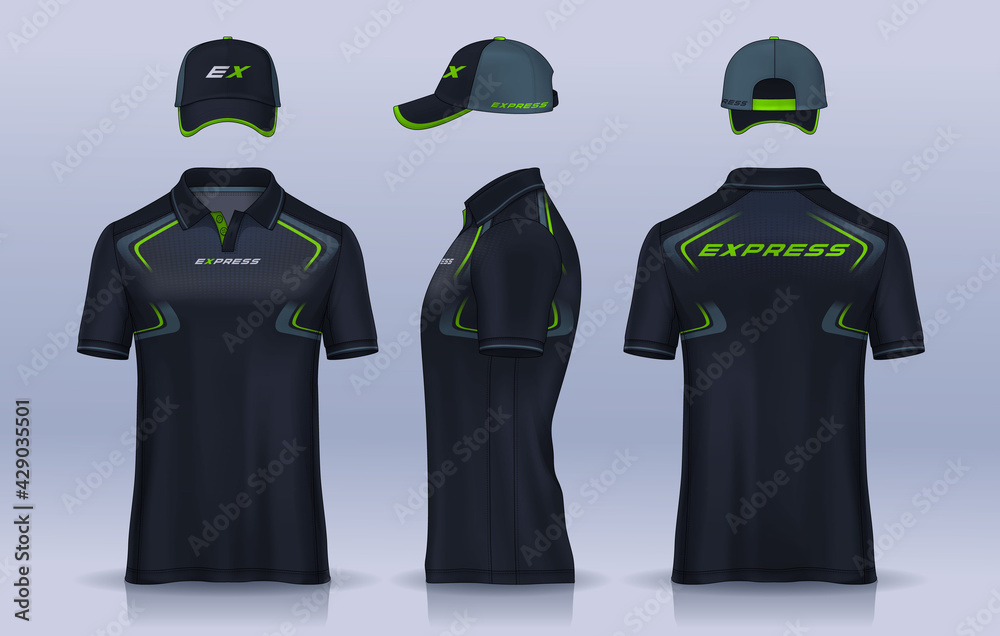 Corporate Work Shirts,t-shirt and cap templates design. uniform for ...