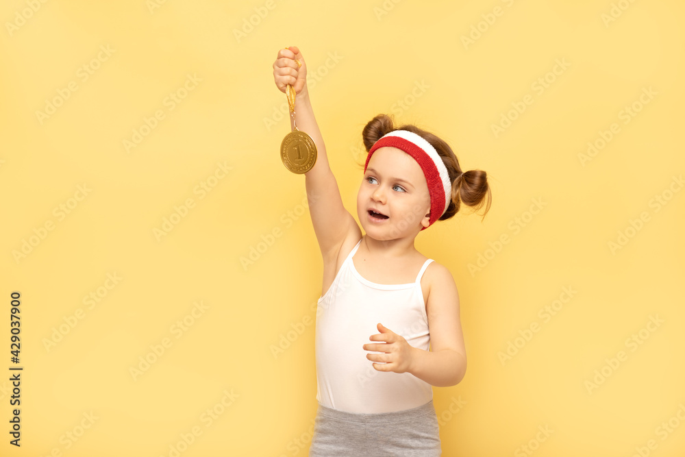 Sport success and win concept - smiling and happy athlete champion ...