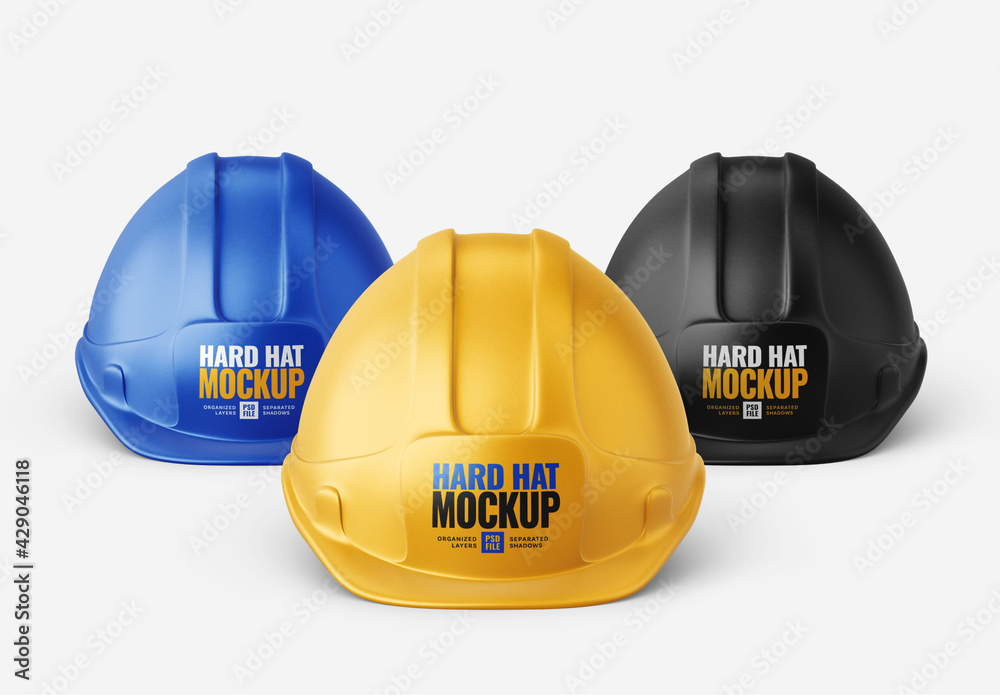 Construction Hard Hat Mockup Stock Template | Adobe Stock