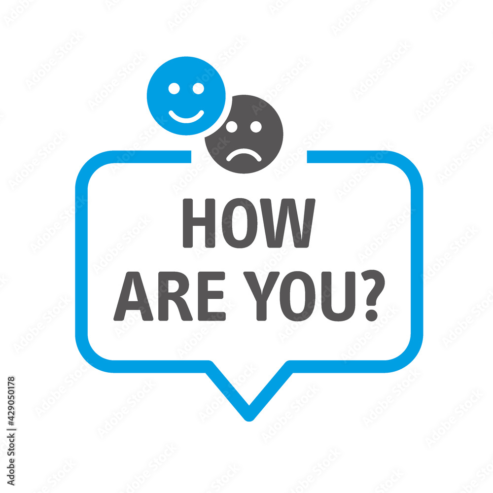 Speech bubble HOW ARE YOU - Vector Illustration Stock Vector | Adobe Stock