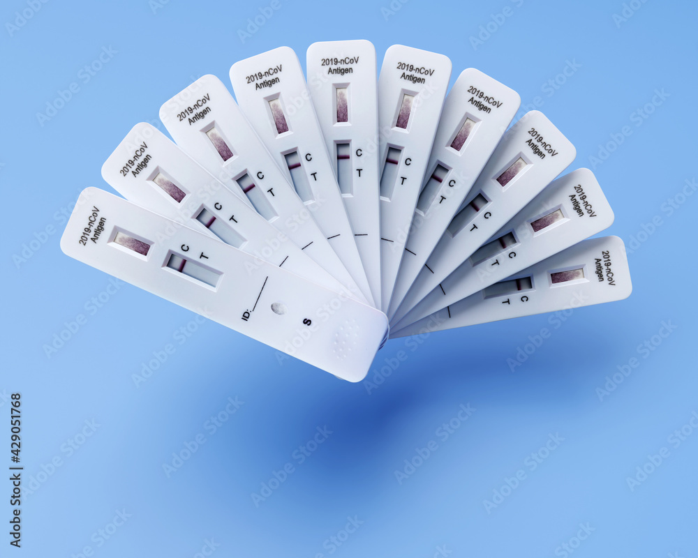 Fanned out negative results for COVID-19 with test kit for viral ...