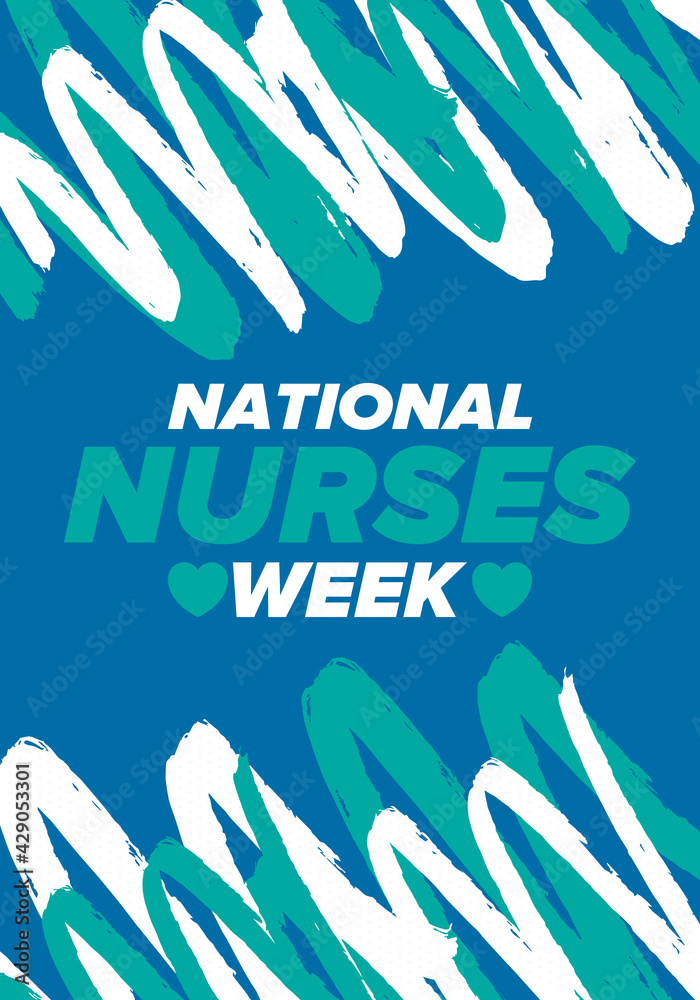 National Nurses Week. Thank you nurses. Medical and health care concept ...