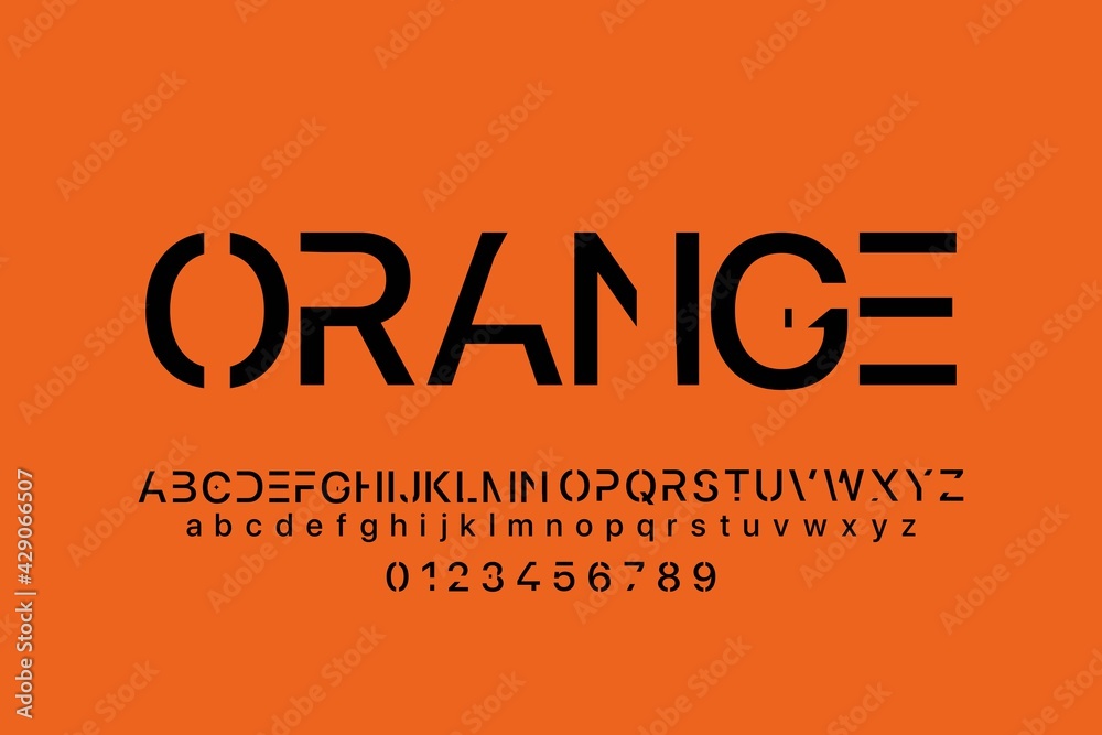 alphabet vintage font, typeface design, red background Stock Vector ...