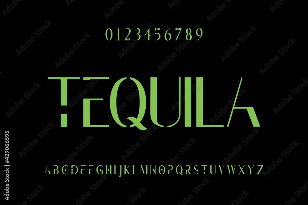 alphabet vintage font, typeface design, red background Stock Vector ...