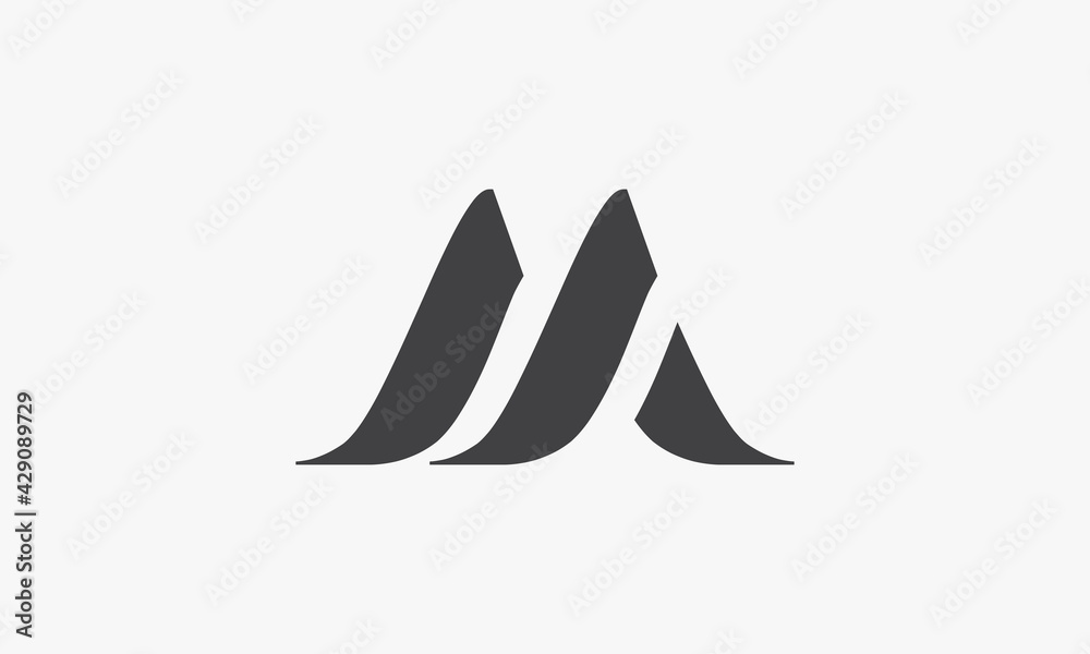 abstract summit letter M logo concept isolated on white background ...