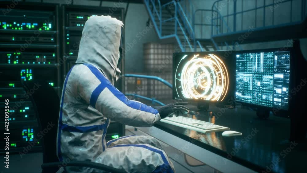 Scientist of the future and futuristic sci-fi fusion reactor to ...