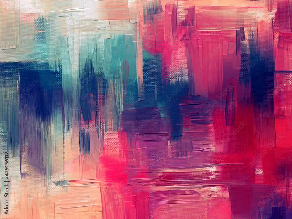 Extra size hand drawn artwork in contemporary style. Modern art made ...