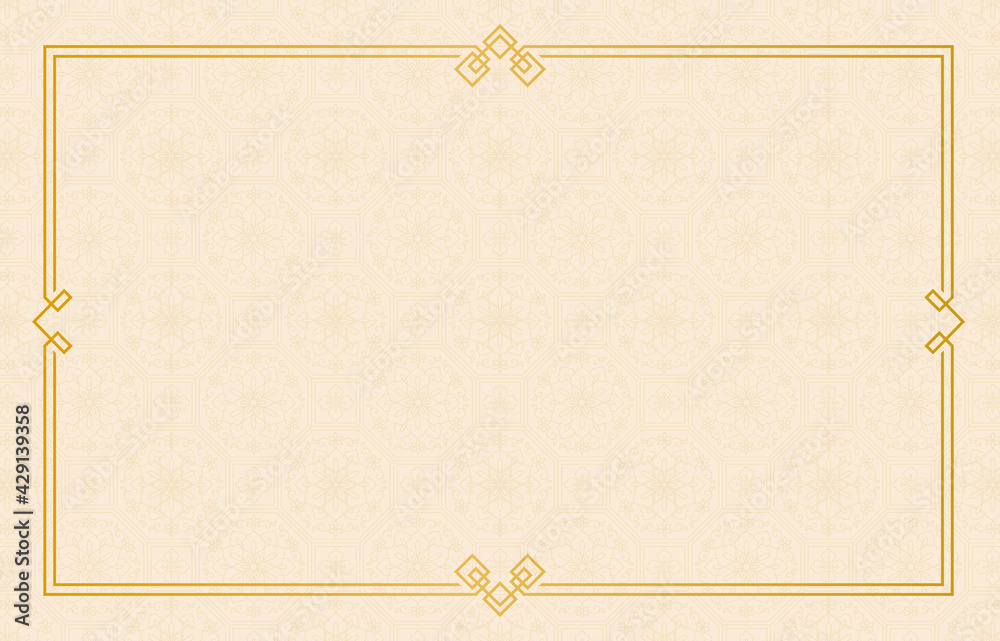 Certificate of template chinese pattern background with frame, set sail ...