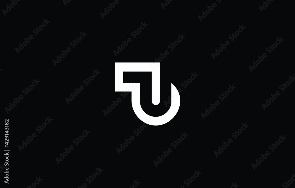 Initial based T, TT, UT, TU, logo template. Unique monogram alphabet ...