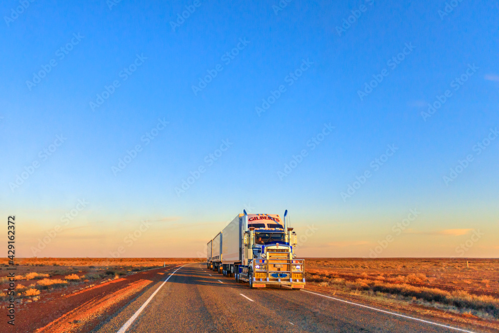 Northern Territory, Australia - August 29, 2019: Gilberts road-train ...
