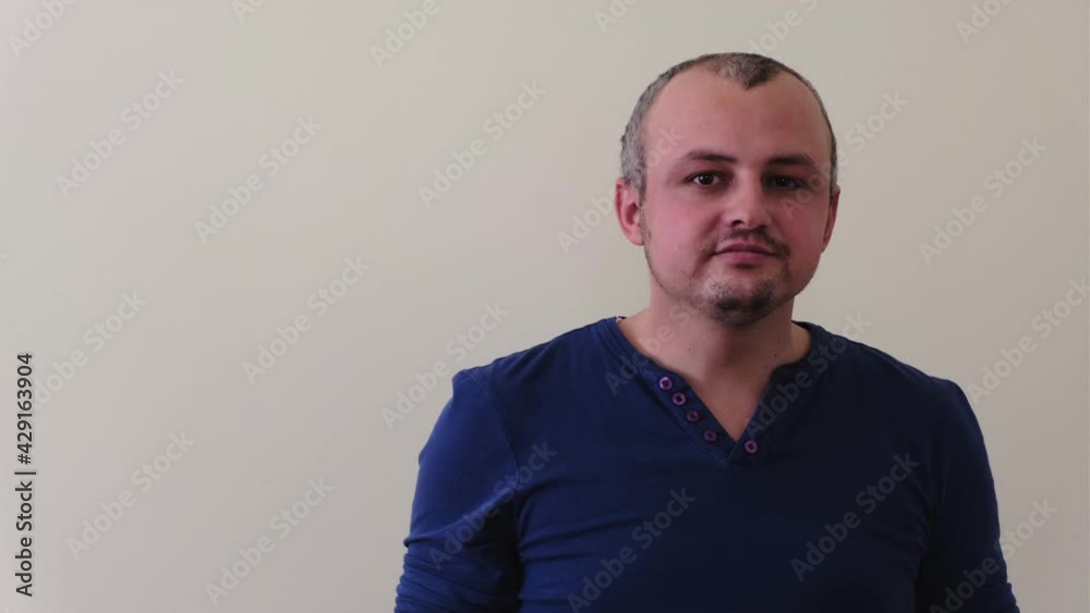 I kept quiet isolated face mimic facial expressions and gestures body ...