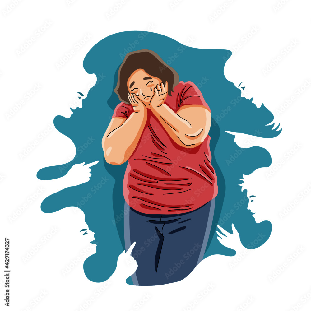 body shaming and bullying concept Stock Vector | Adobe Stock