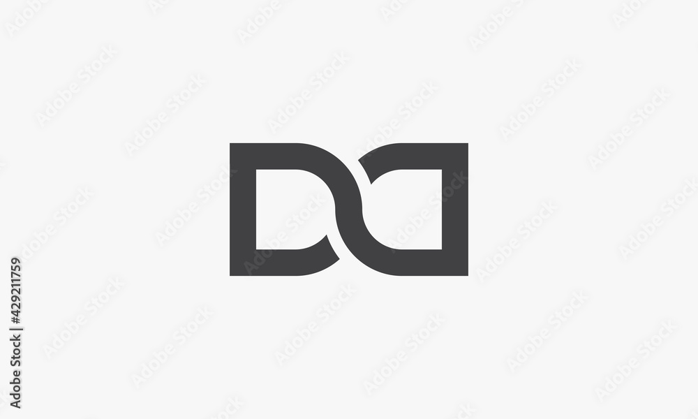 infinity letter DD logo concept isolated on white background. Stock ...