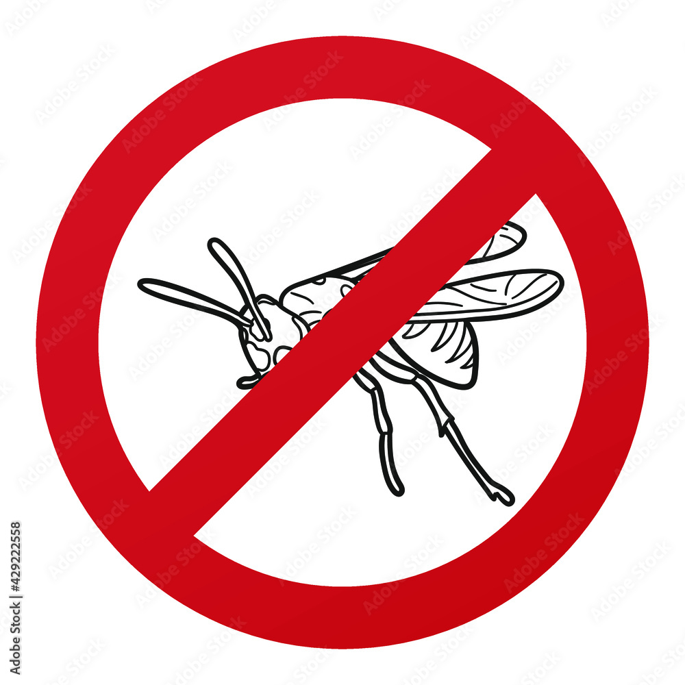 No Wasp Symbol Isolated on White Background. Plague Vector Illustration ...