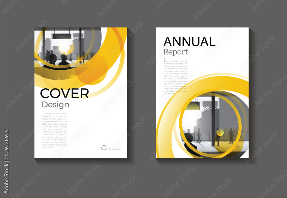 cover Yellow Circle abstract background modern design modern book cover ...