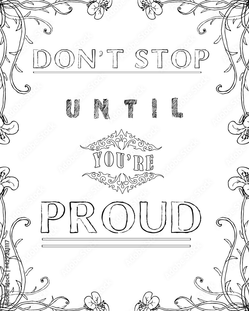 Growth Mindset Coloring Page In White Background Stock Illustration ...