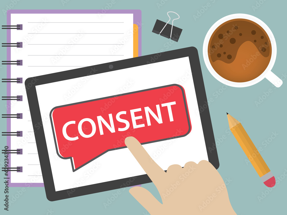 consent word concept- vector illustration Stock Vector | Adobe Stock