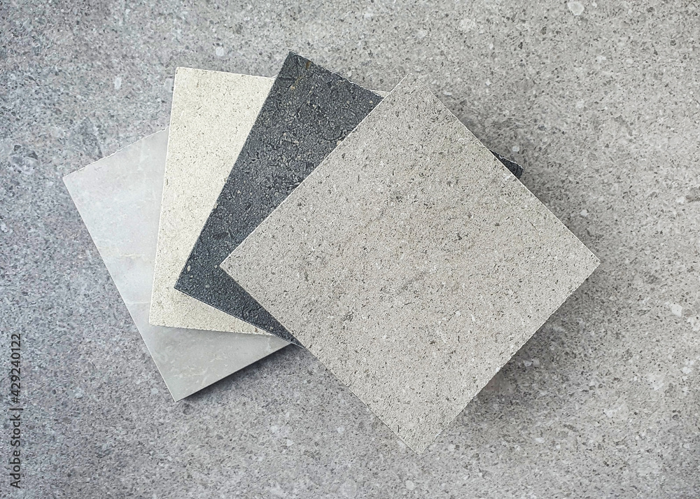 interior stone tile samples swatch in grey ,dark grey ,ivory and beige ...