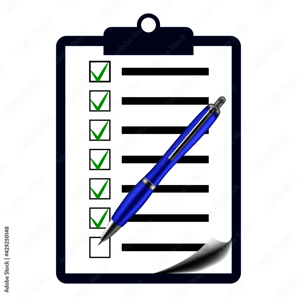 Questionnaire, form, test, checklist, survey concept. Conceptual sketch ...
