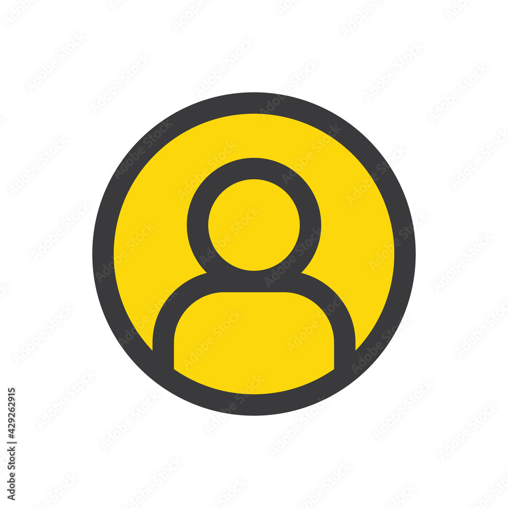 Vetor de Login icon, vector user symbol. Simple linear pictogram. User ...