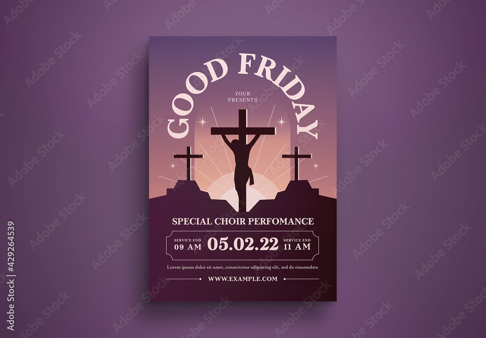 Good Friday Flyer Stock Template | Adobe Stock