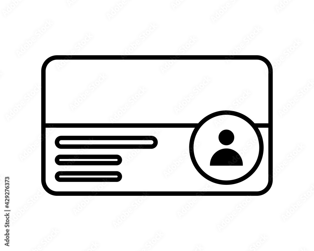 Icono de documento de Identificación. Cédula, pasaporte, visa, carné ...