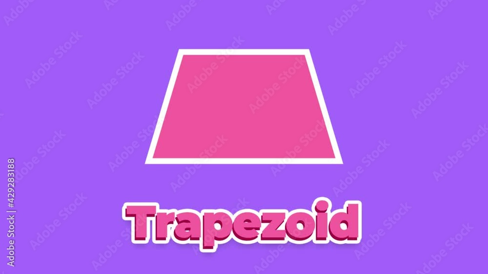 Vidéo Stock Pink trapezoid and text animation on a purple background ...